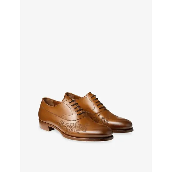 JIMMY CHOO Vintage Leather Lace-up Shoes