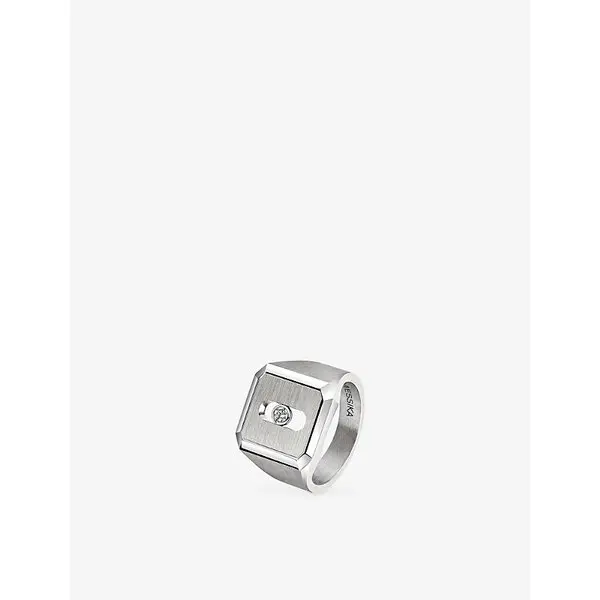 Messika Move Titanium And Diamond Signet Ring