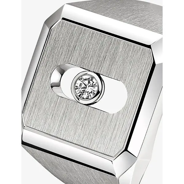 Messika Move Titanium And Diamond Signet Ring