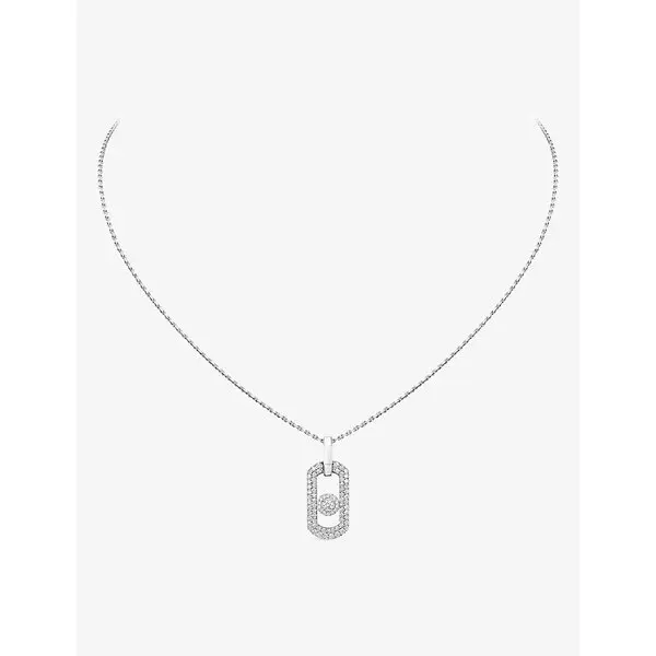 Messika So Move Pave 18ct Gold And 0.55ct Diamond Necklace - White