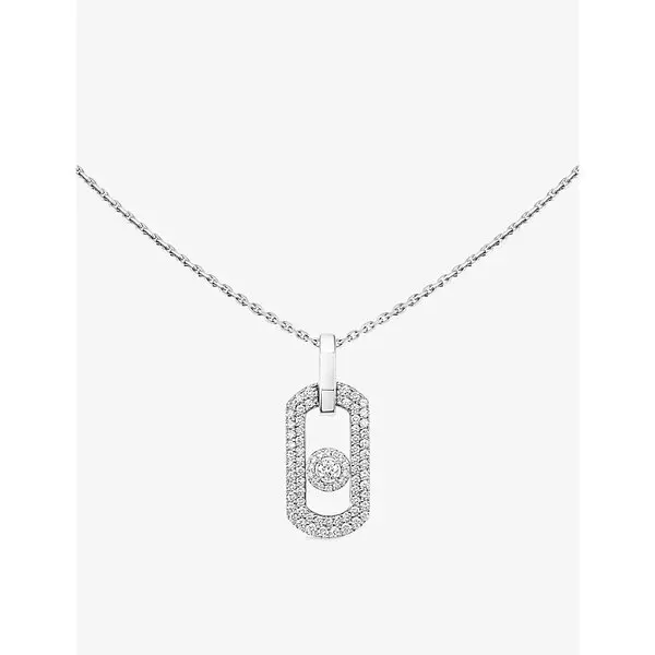 Messika So Move Pave 18ct Gold And Diamond Necklace - White