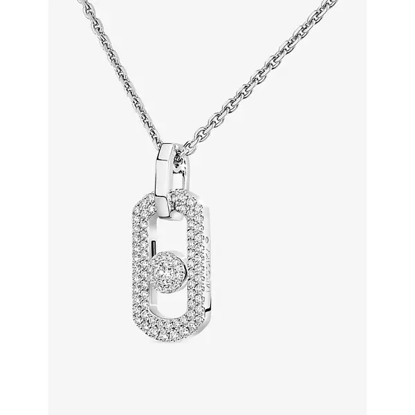 Messika So Move Pave 18ct Gold And Diamond Necklace - White