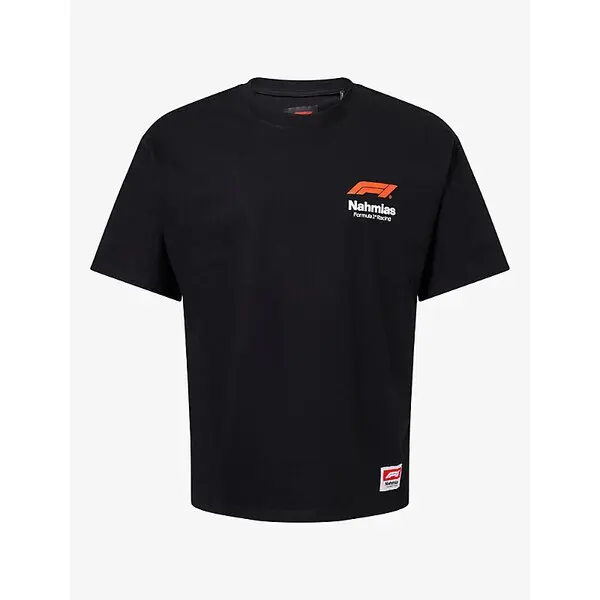 NAHMIAS F1 Boxy-fit Cotton T-shirt - Black
