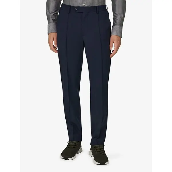 Boggi Milano Straight Regular-fit Stretch Wool-blend Trousers