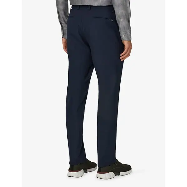 Boggi Milano Straight Regular-fit Stretch Wool-blend Trousers