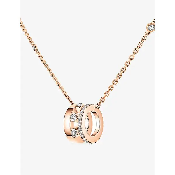 Messika Move Romane 18ct Rose-gold And 0.31ct Diamond Necklace