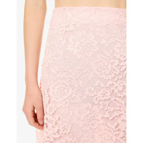 Mona Alshebil Embroidered Lace Maxi Skirt