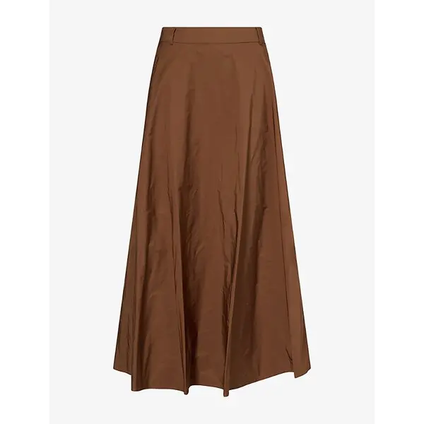 Max Mara Radzmir Flared Woven Maxi Skirt