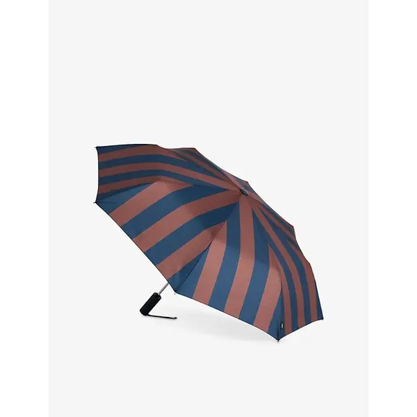 HAY Regn Striped Woven Umbrella - Brown