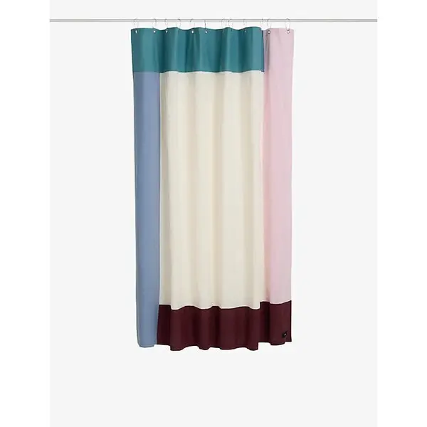 HAY Pivot Colour-block Cotton Shower Curtain