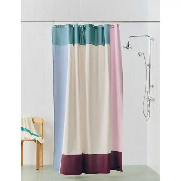 HAY Pivot Colour-block Cotton Shower Curtain