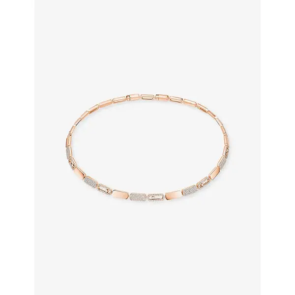 Messika Imperial Move 18ct Rose-gold And 2.65ct Diamond Necklace - Pink