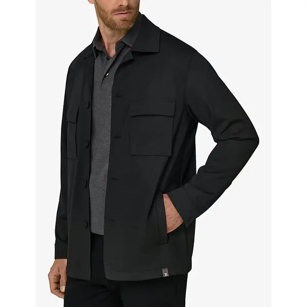 Boggi Milano Collared Stretch-cotton Jacket
