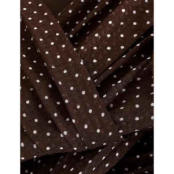 PHASE EIGHT Louisa Pin-spot Wrap Midi Dress - Brown