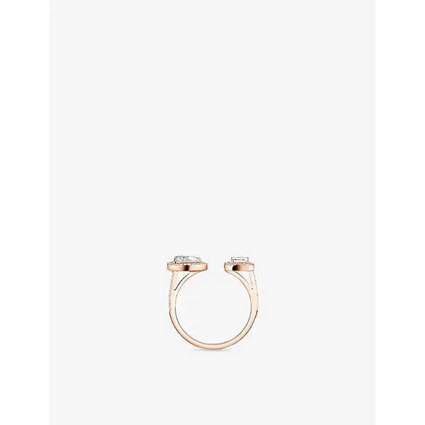 Messika My Twin Large 18ct Gold And Diamond Ring - Pink
