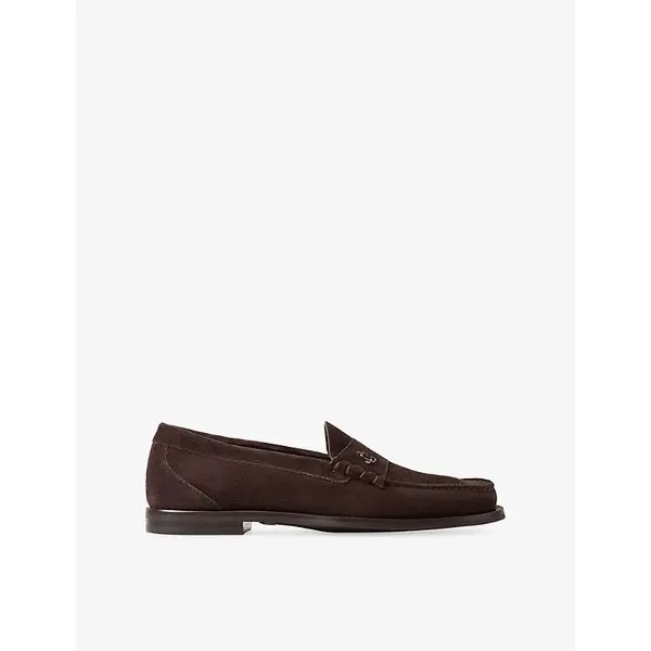 JIMMY CHOO Ethan Velvet Suede Loafers