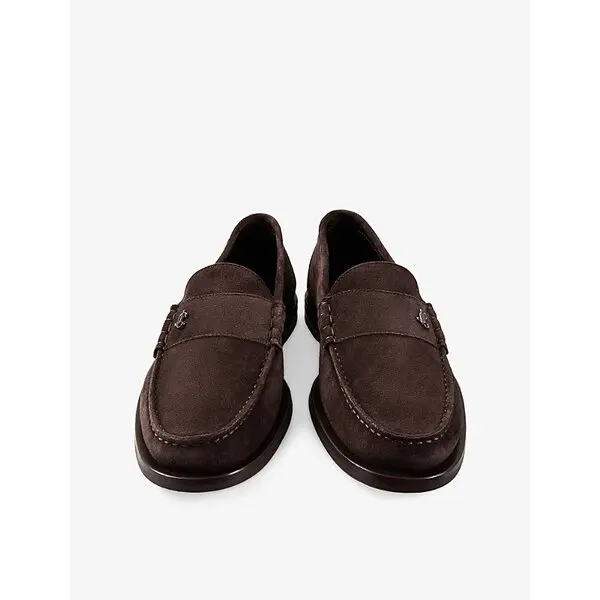 JIMMY CHOO Ethan Velvet Suede Loafers