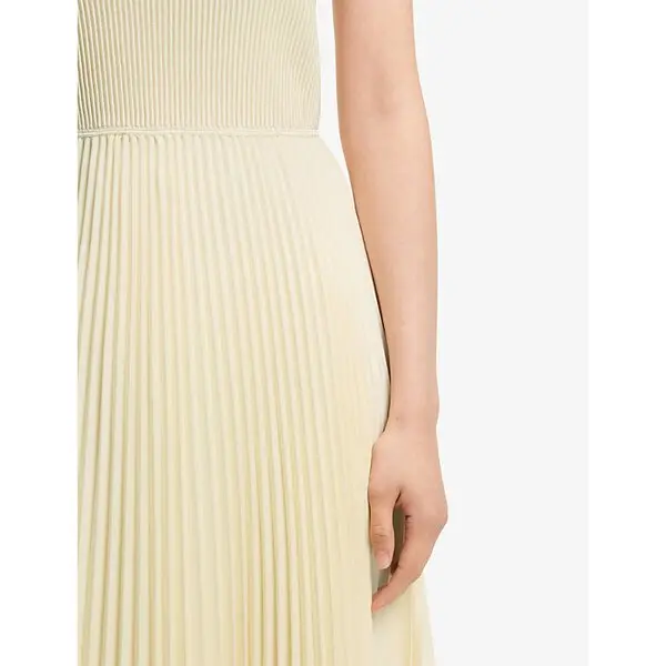 BOSS One-shoulder Pleated Midi Dress
