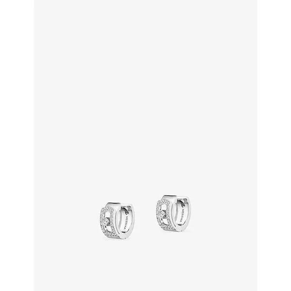 Messika Move Noa 18ct Gold And 0.30ct Diamond Hoop Earrings - White