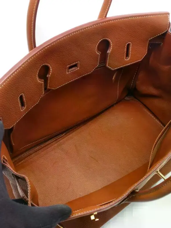Hermès 2002 35 Birkin Clemence Leather Tote Bag