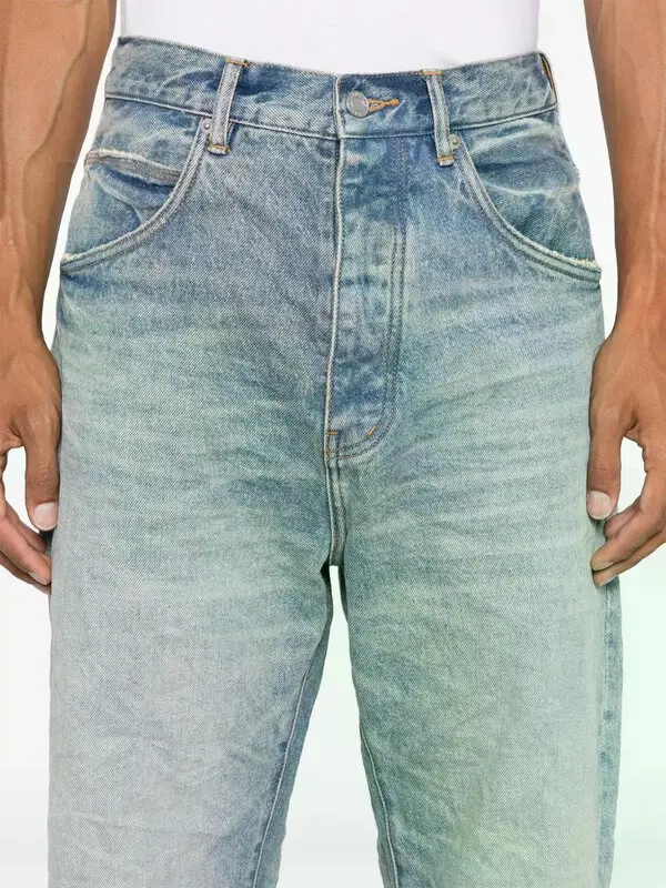 PURPLE BRAND Logo-patch Wide-leg Jeans