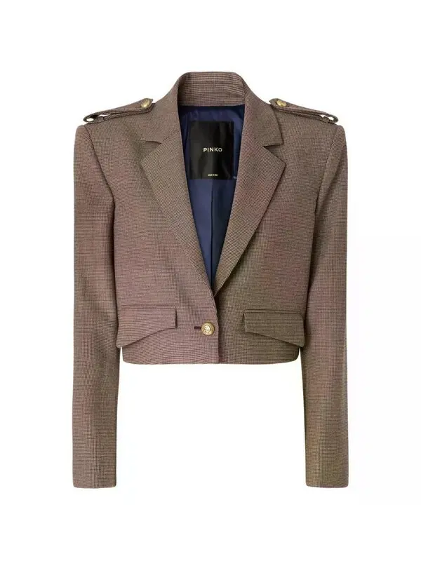 Pinko Houndstooth Cropped Jacket