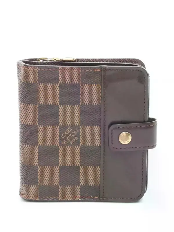 LOUIS VUITTON 2004 Damier Ebene Wallet - Brown