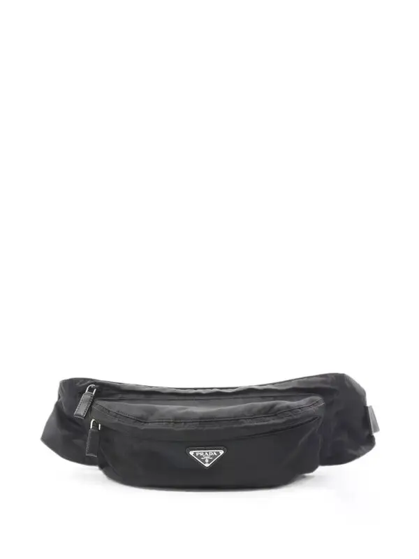 Prada Re-nylon Triangle-logo Belt Bag - Black