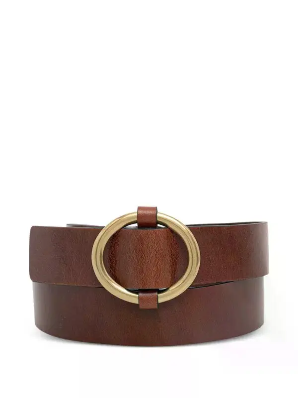 SESSUN Round Buckle Belt - Brown