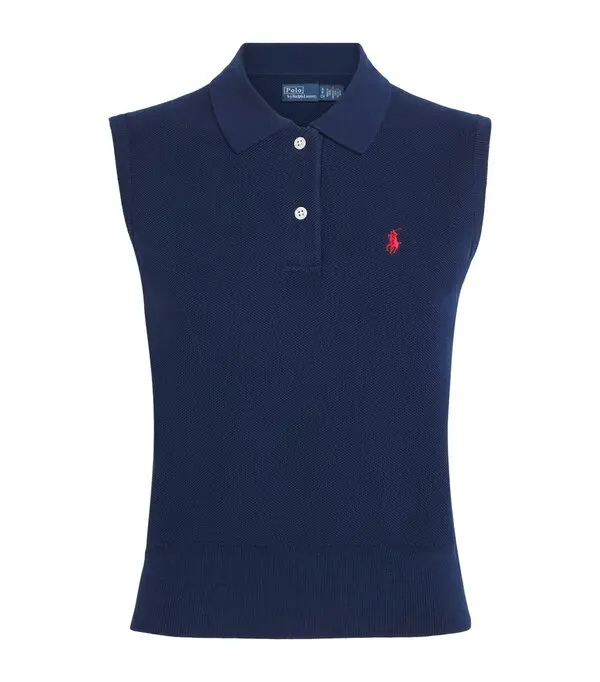 Polo Ralph Lauren Sleeveless Polo Sweater - Blue