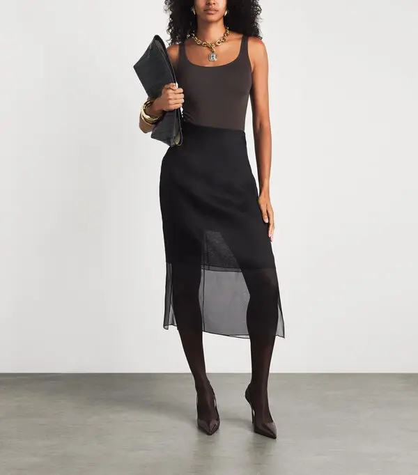 Wolford Cotton-blend Bodysuit - Brown