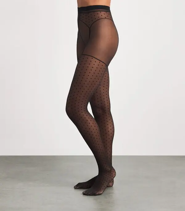 Wolford Dotted Garter Belt 20 Denier Tights
