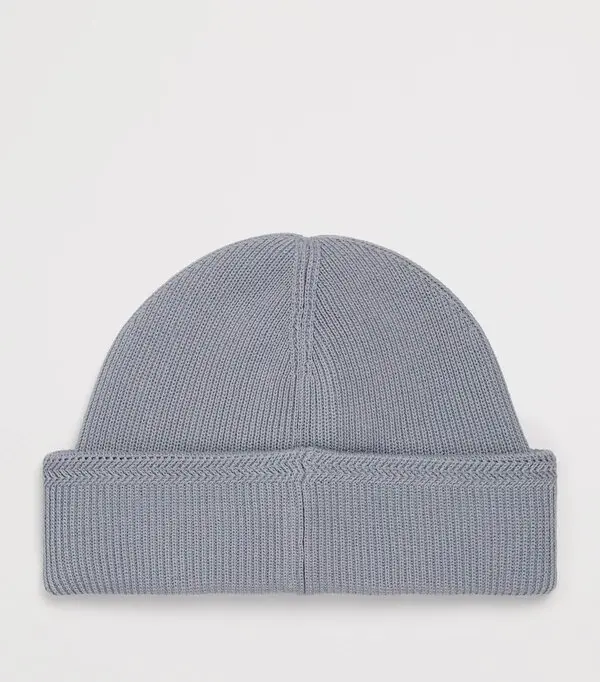 Stone Island Cotton Beanie With Compass Patch