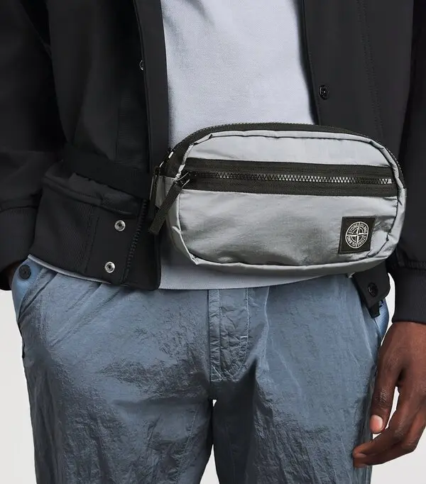 Stone Island Coated Nylon Logo Belt Bag