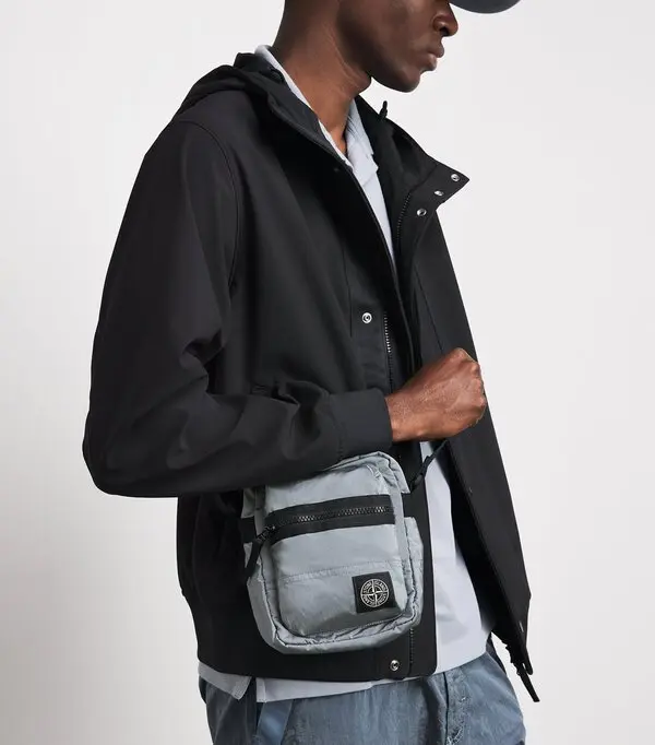Stone Island Coated Nylon Logo Cross-body Bag