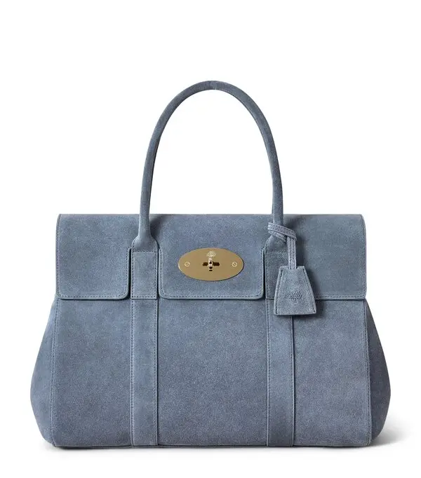 Mulberry Suede Bayswater Top-handle Bag - Grey