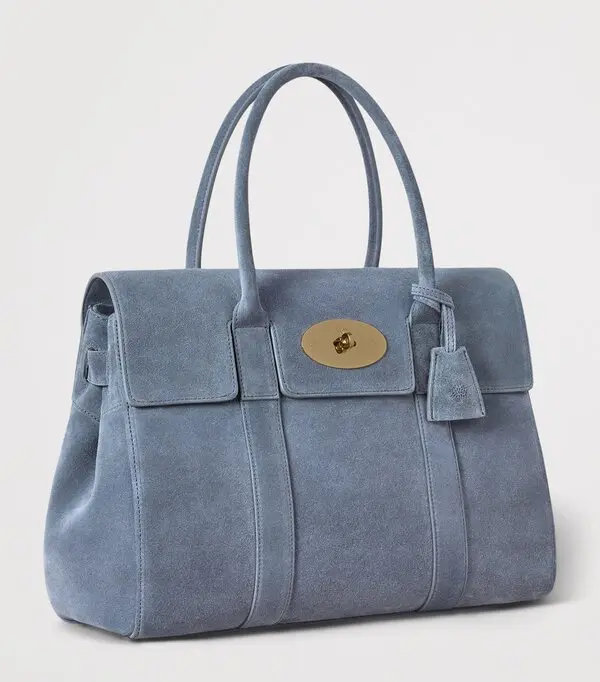 Mulberry Suede Bayswater Top-handle Bag - Grey