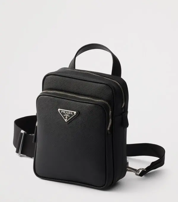 Prada Mini Saffiano Leather One-shoulder Backpack