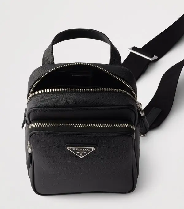 Prada Mini Saffiano Leather One-shoulder Backpack