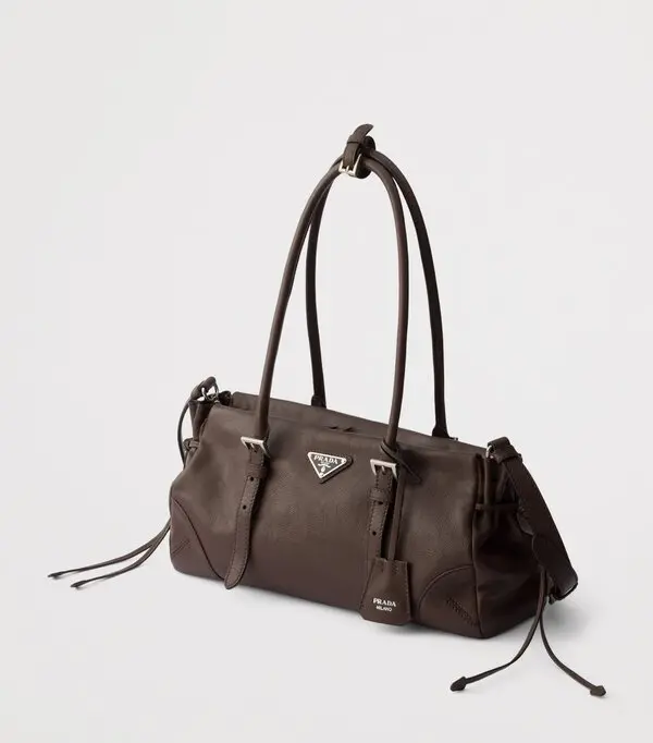 Prada Medium Antiqued Leather Bonnie Shoulder Bag