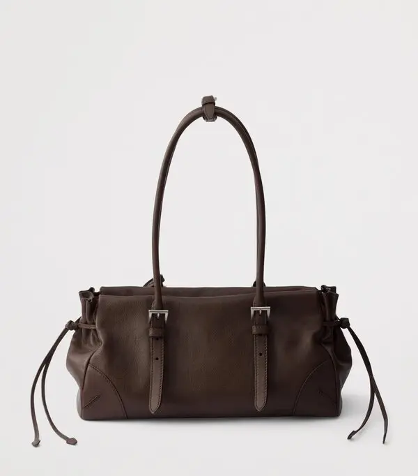 Prada Medium Antiqued Leather Bonnie Shoulder Bag