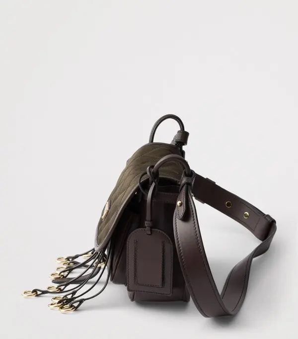 Prada Re-nylon And Leather Corsaire Shoulder Bag