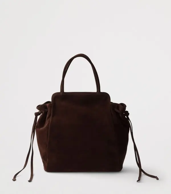 Prada Medium Suede Carry Top-handle Bag