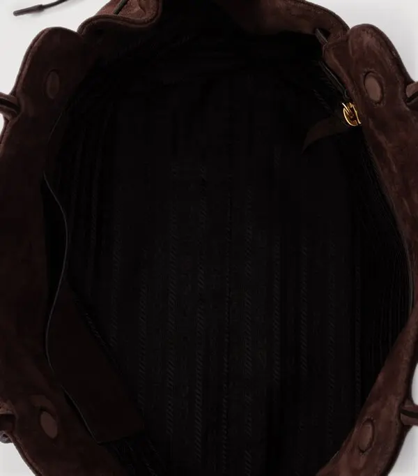 Prada Medium Suede Carry Top-handle Bag