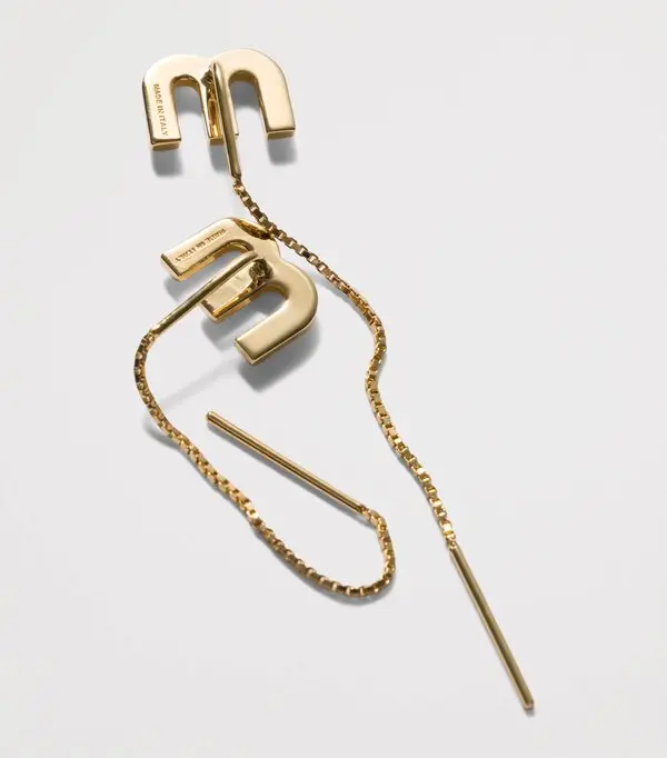 Miu Miu Chain-pendant Stud Earrings
