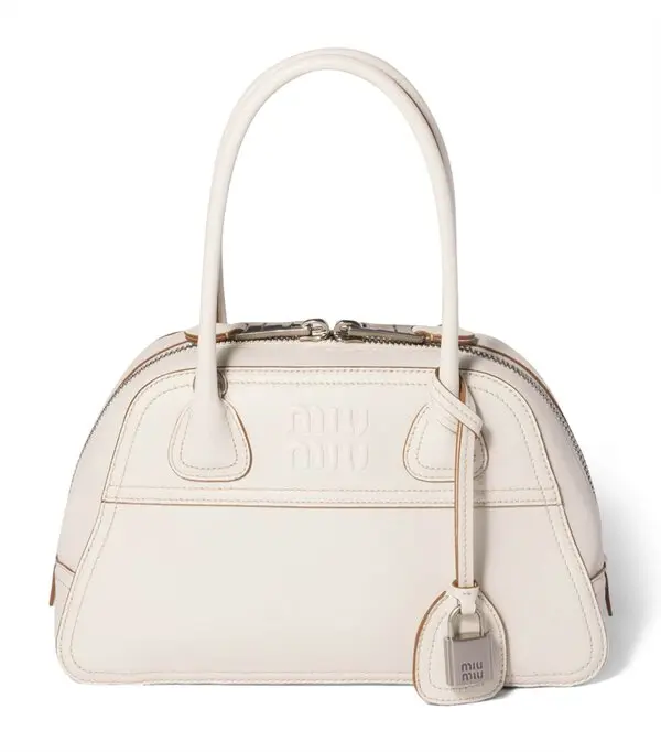 Miu Miu Nappa Leather Vivant Top-handle Bag - Neutral