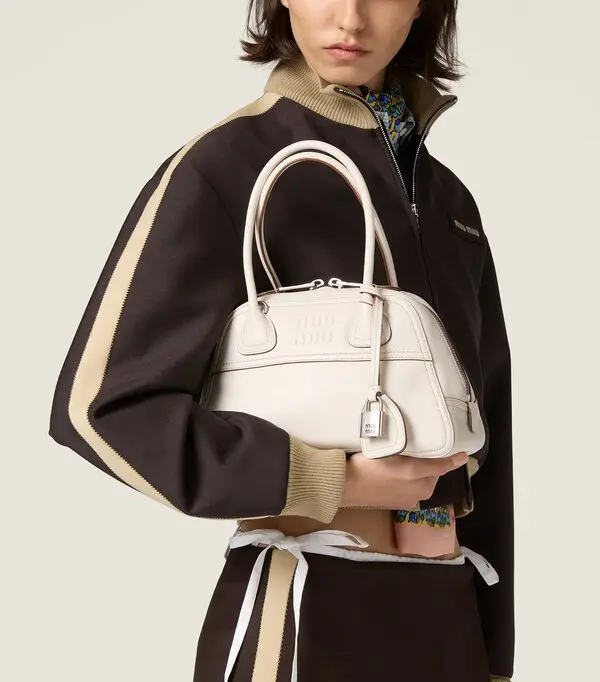 Miu Miu Nappa Leather Vivant Top-handle Bag - Neutral