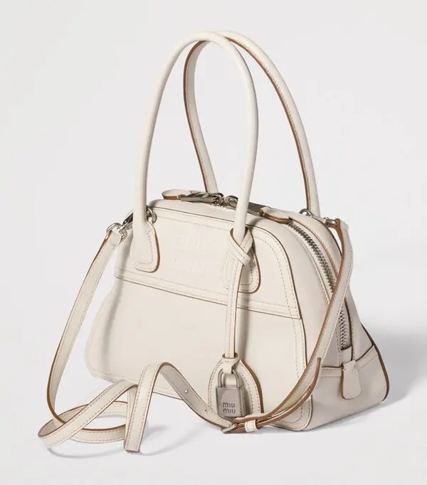 Miu Miu Nappa Leather Vivant Top-handle Bag - Neutral