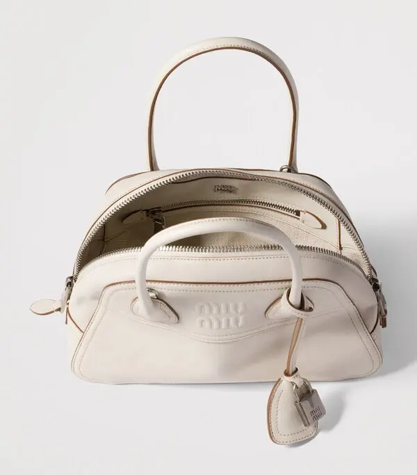 Miu Miu Nappa Leather Vivant Top-handle Bag - Neutral
