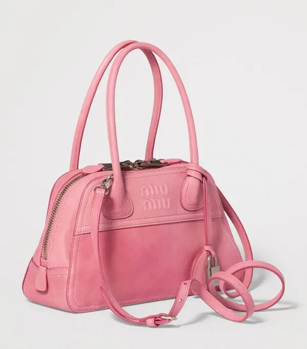 Miu Miu Nappa Leather Vivant Top-handle Bag - Pink